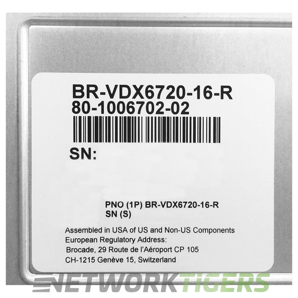 BR-VDX6720-16-R | Brocade Switch | VDX 6720 Series – NetworkTigers